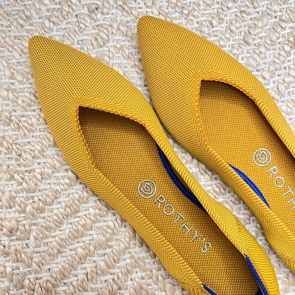 Rothy's | Shoes | Rothys Saffron Yellow Pointed Toe Flats | Poshmark